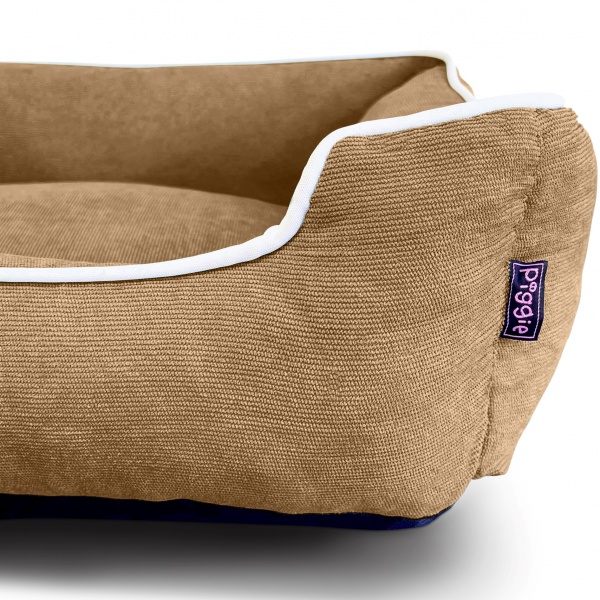 Beige Corduroy Luxury Dog Bed - RichPaw