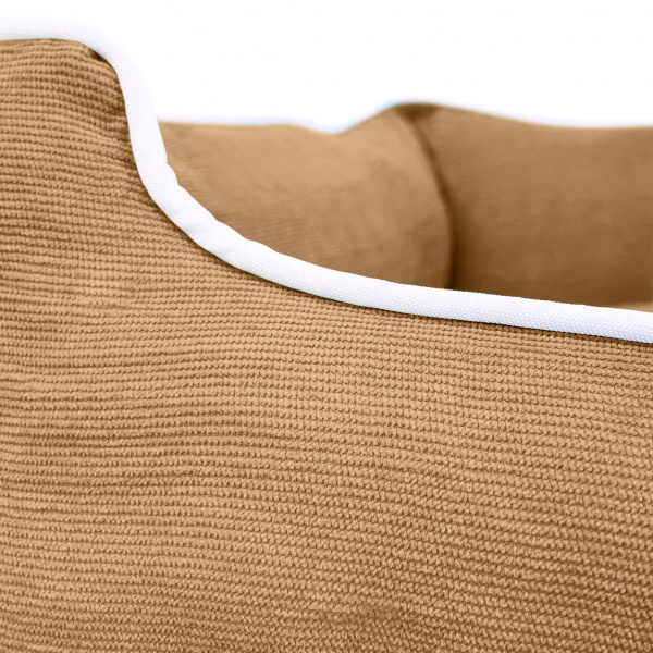Beige Corduroy Luxury Dog Bed - RichPaw