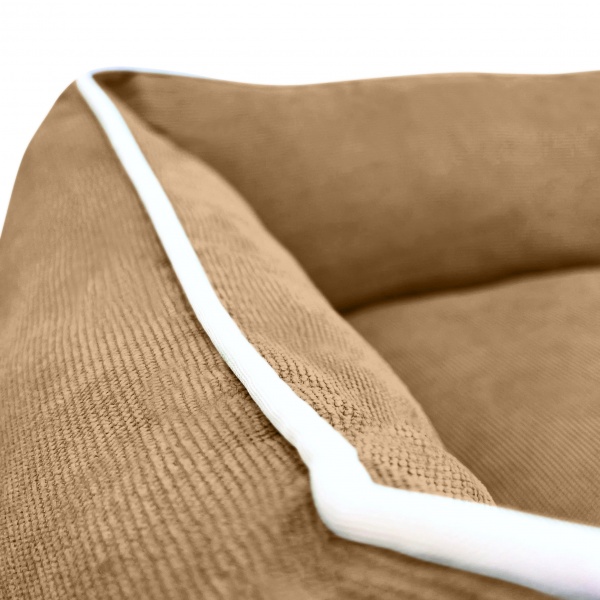 Beige Corduroy Luxury Dog Bed - RichPaw