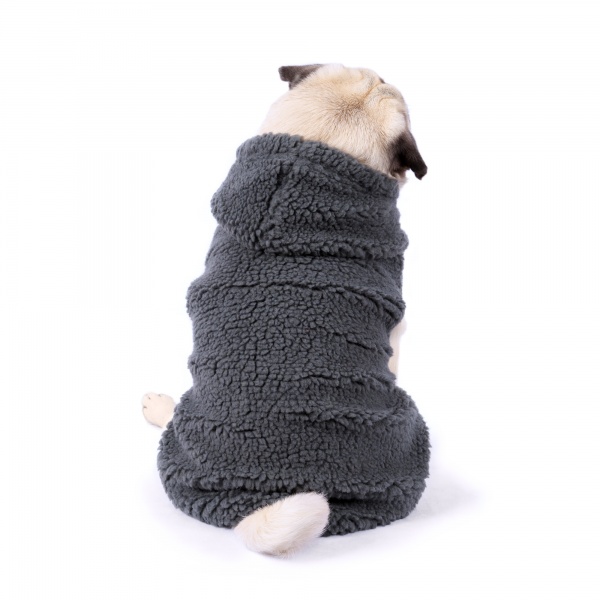 Grey Sherpa Dog Jacket - richpaw.co.uk/