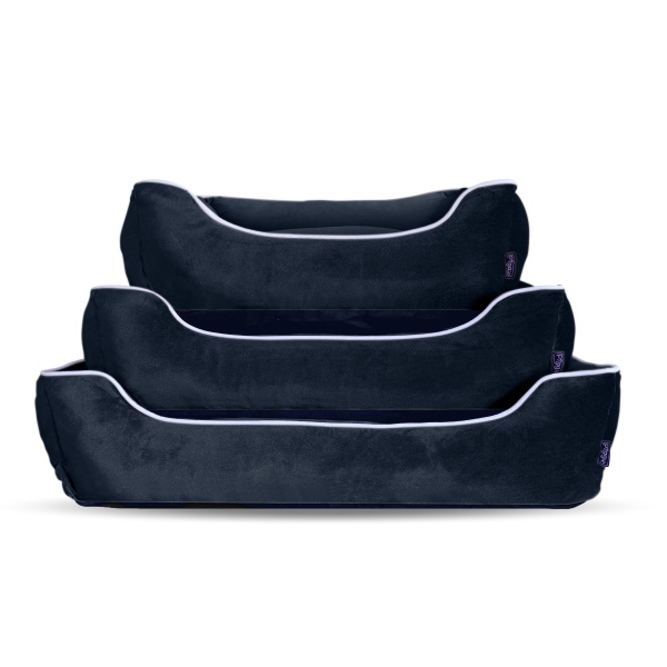 Luxe Black Velvet Dog Bed - RichPaw