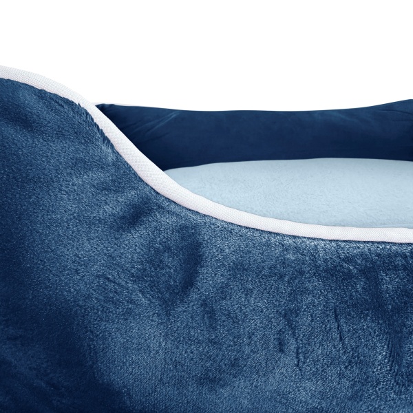 Luxe Blue Velvet Dog Bed - richpaw.co.uk/