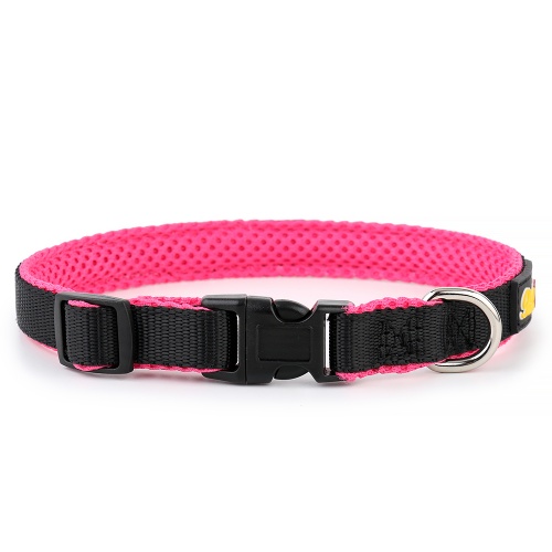 Pink Nylon Mesh Dog Collar - RichPaw
