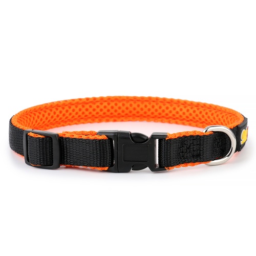 Orange Nylon Mesh Dog Collar - RichPaw