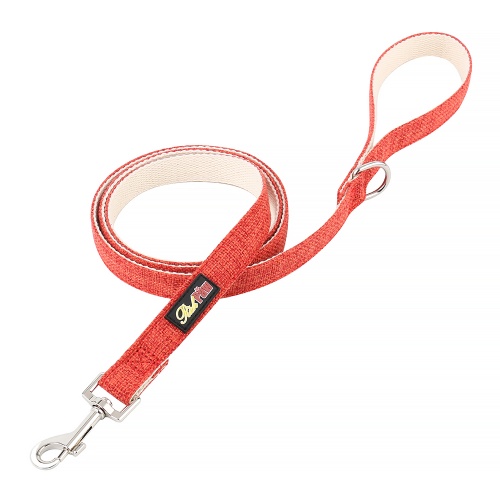 Red Eco Friendly Hemp Dog Lead - richpaw.co.uk/