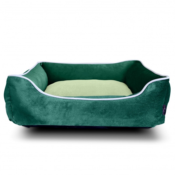 Luxe Emerald Green Velvet Dog Bed - RichPaw