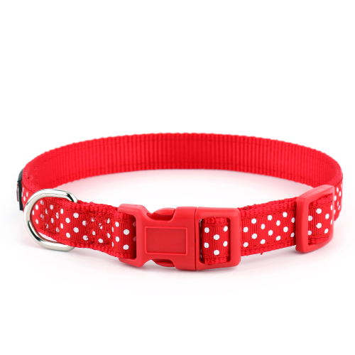 Red Spotti Dog Collar - richpaw.co.uk/